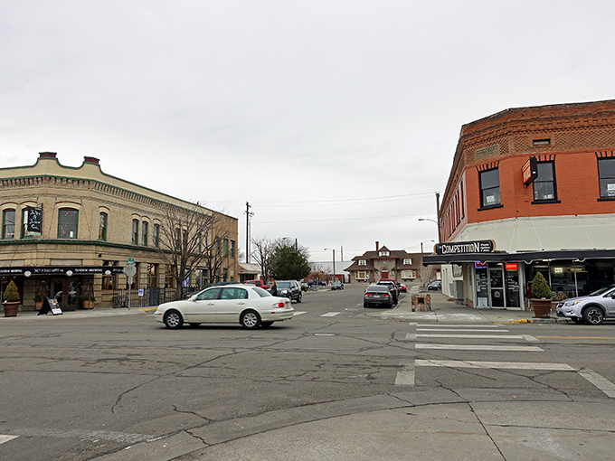 Border town character shines through historic facades that have weathered decades with quiet dignity intact.