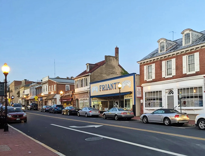 The warm glow of Pitman's streetlights illuminates a downtown where affordability and charm haven't yet parted ways.