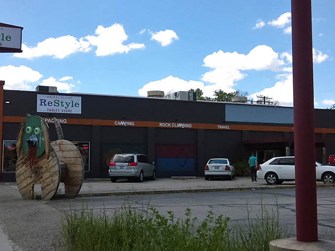 More than just a thrift store, Restyle's industrial-cool vibe and outdoor space create a community hub for sustainable shopping.