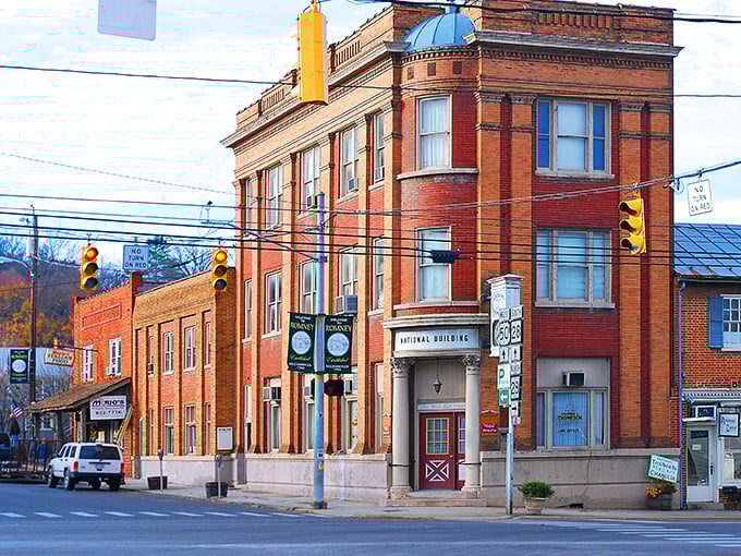 The streets of Romney create a perfect small-town atmosphere in West Virginia's eastern mountains.