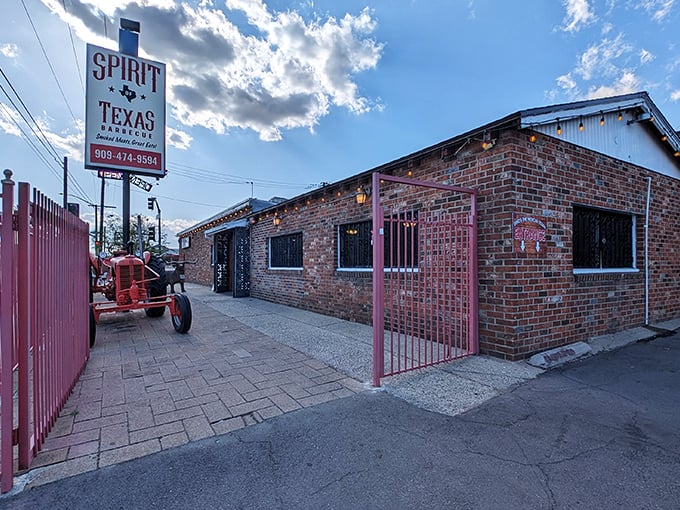 Brick walls and serious smoking equipment create the perfect backdrop for BBQ that honors true Texas traditions.