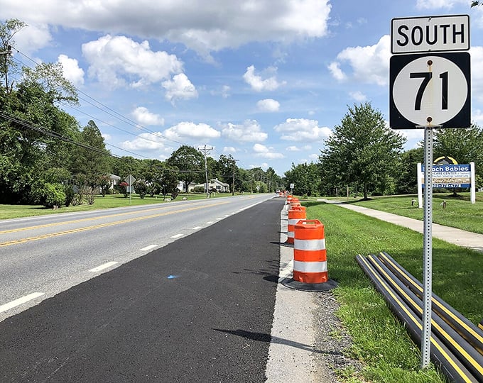 Route 71 winds through green landscapes where stress simply melts away like butter on toast.