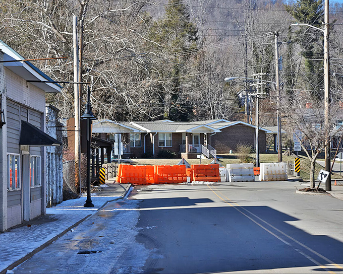 A quiet corner of Waynesville where the road ends and mountain town life slows to a simpler pace.