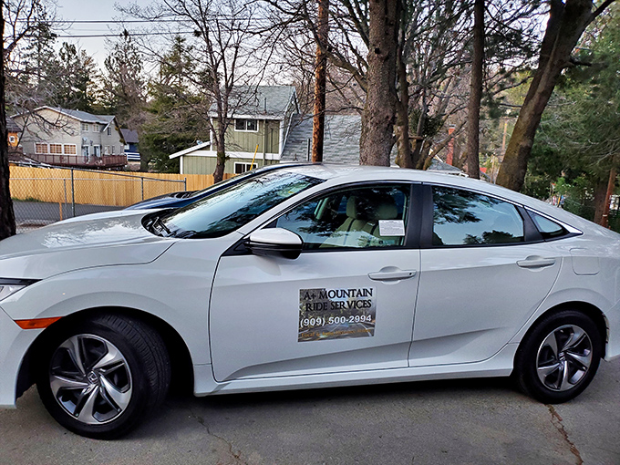 Mountain transportation with a view&mdash;local services ensure you can enjoy Lake Arrowhead's scenic beauty without navigating those hairpin turns yourself.