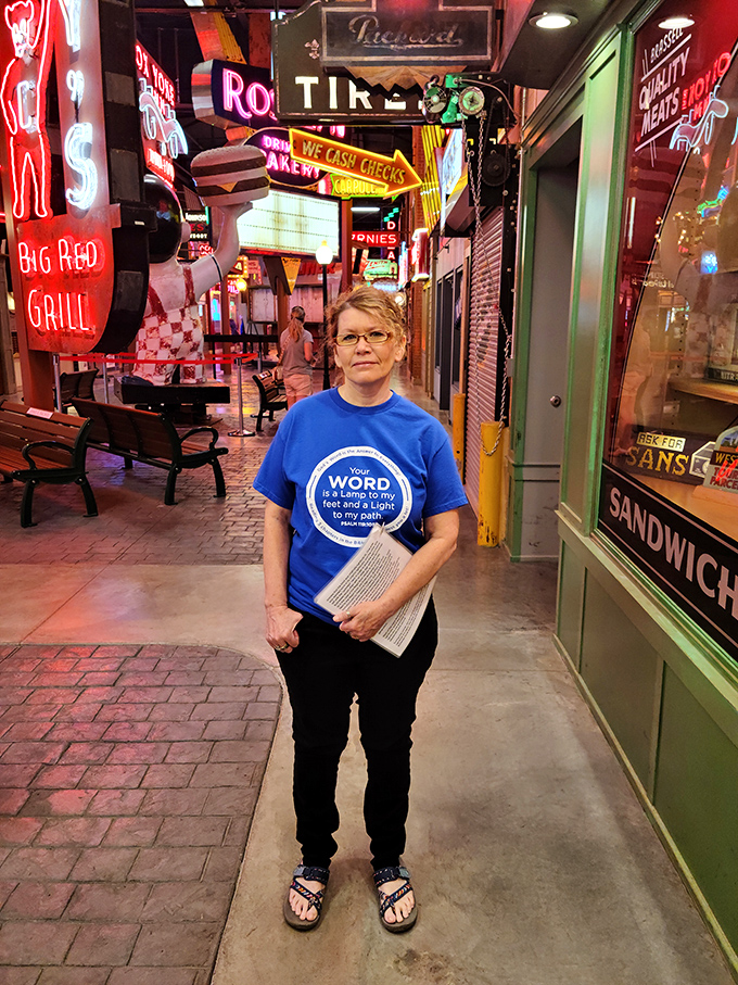 The museum's immersive environment surrounds visitors with the glow of commercial Americana, creating a uniquely nostalgic experience.