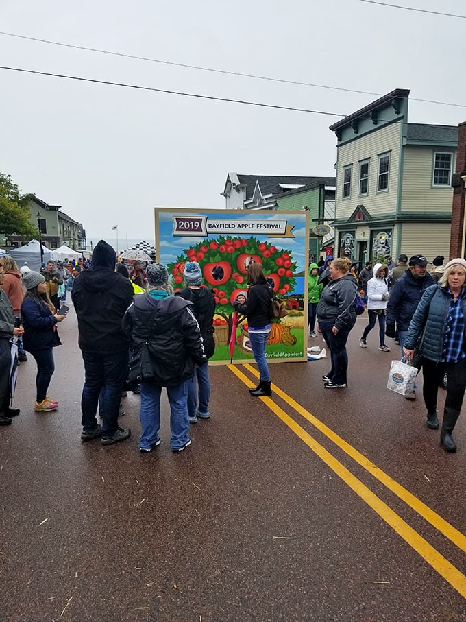 The Bayfield Apple Festival transforms the town into a celebration of all things apple, drawing crowds even on rainy days for this beloved autumn tradition.
