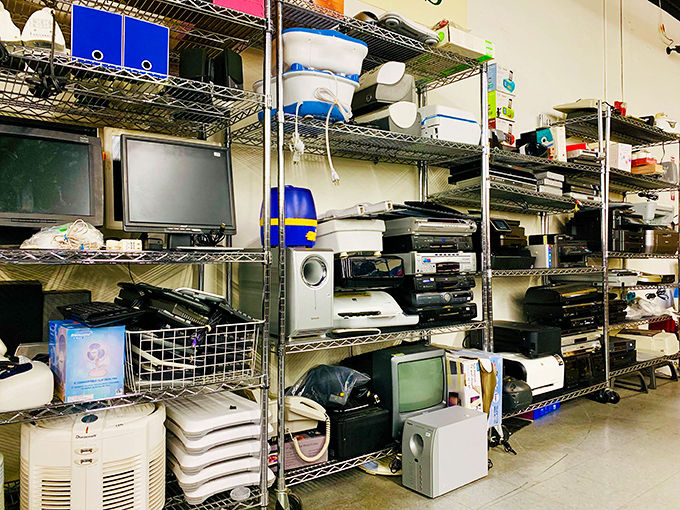 Electronics and appliances await new homes, offering functionality at prices that actually make financial sense.