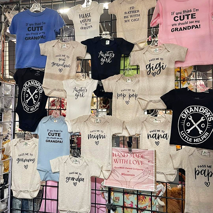 Baby clothes that announce family relationships with more enthusiasm than a first-time grandparent at a gender reveal party.