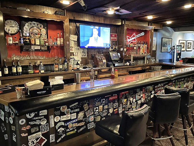 The Kibitz Room bar, where countless musicians have found inspiration in a shot of whiskey and the promise of a late-night sandwich just steps away.