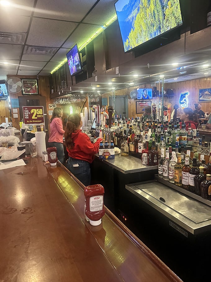 A bar stocked like your fantasy home collection – if your fantasy includes actually knowing how to make something besides a gin and tonic.