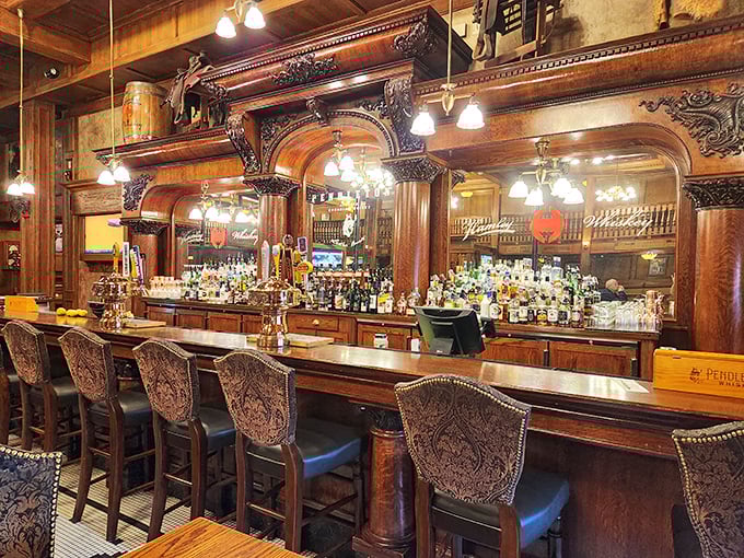 This isn't just a bar &ndash; it's a shrine to spirits, with carved wood and polished surfaces that have witnessed generations of toasts.