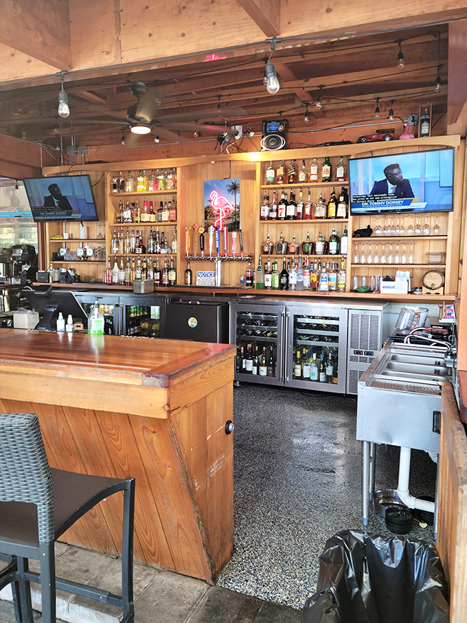 The bar area says, "Sure, we're a diner, but we also understand that sometimes your pancakes need a mimosa companion."