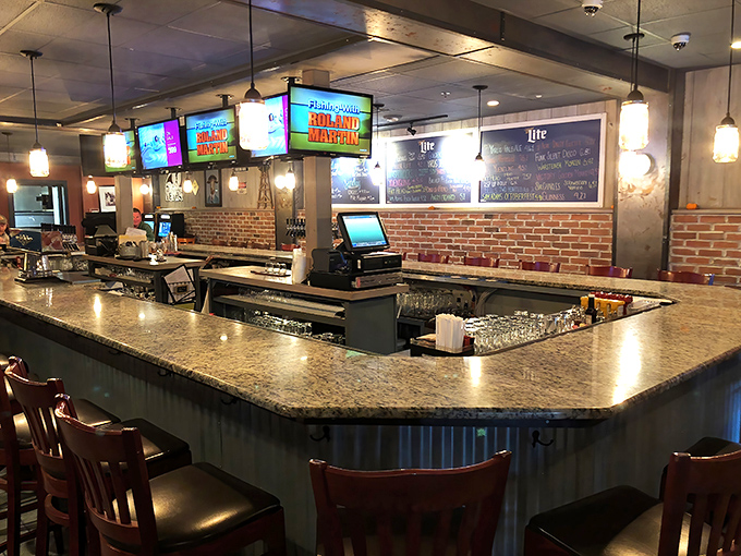 The bar area strikes that perfect balance between sports-watching headquarters and craft beer sanctuary, with enough screens to keep everyone happy.