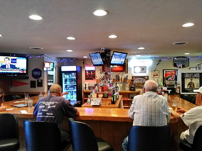 The horseshoe-shaped bar is command central for sports watching, friendly banter, and the kind of service that remembers your usual.