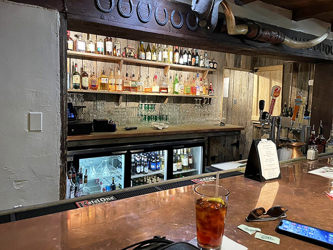 The bar at El Corral isn't trying to be trendy&mdash;it's too busy being timeless. Wood, spirits, and Western hospitality: some formulas don't need updating.