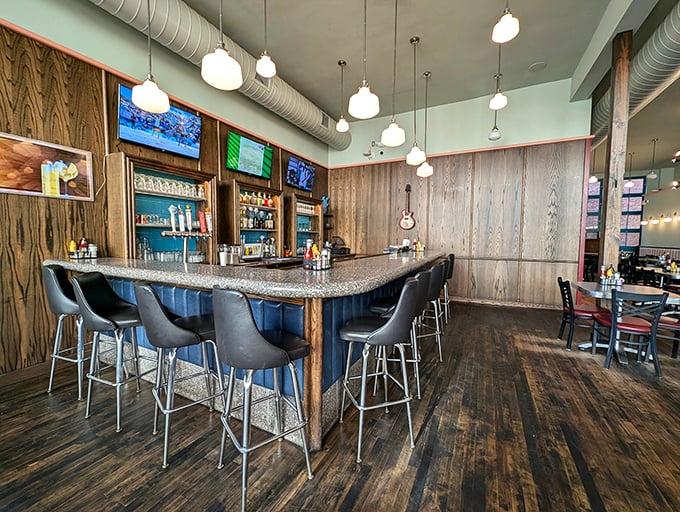The bar area strikes that perfect balance between "I'm treating myself" and "I could totally become a regular here" – polished without pretension.