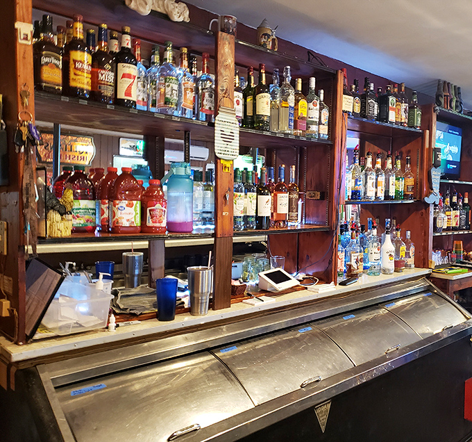 The bar area&mdash;where strangers become friends and friends become regulars. Small-town Indiana's version of "Cheers."
