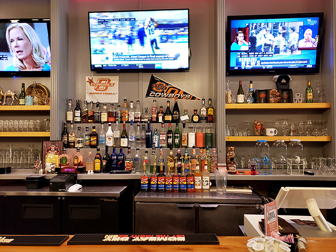 The bar area isn't just for evening libations—it's where morning mimosas and Bloody Marys begin their journey to your table.
