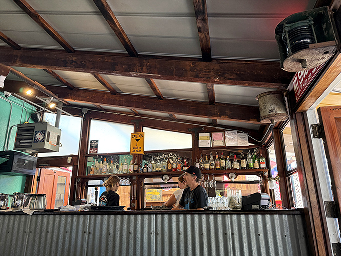 The bar area feels like the command center of breakfast operations, where morning libations are crafted with the precision of rocket science.
