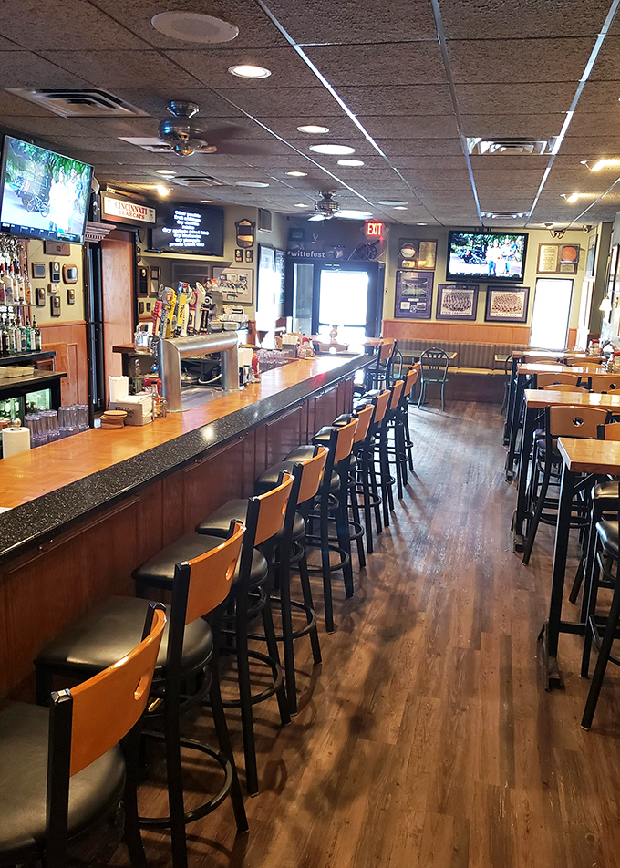 The bar area: where strangers become friends, friends become family, and everyone becomes an expert on last night's game.