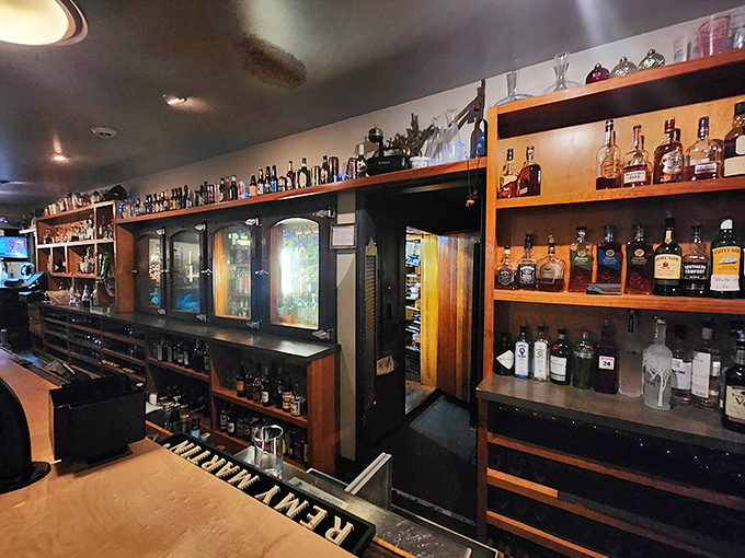 The bar area isn't just stocked&mdash;it's an adult playground where bourbon meets possibility and cocktail dreams come true.