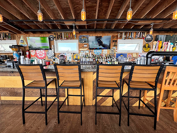 The bar's wooden stools have heard more fishing stories than a charter boat captain &ndash; and probably better ones too.
