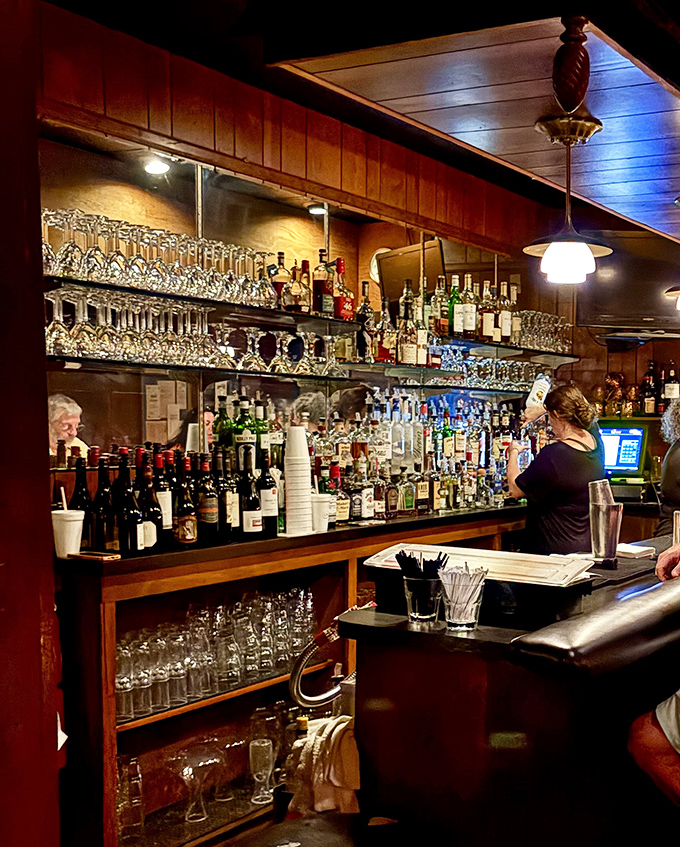 Behind this bar, classic cocktails are crafted with the same care and precision that goes into every cut of beef in the kitchen.