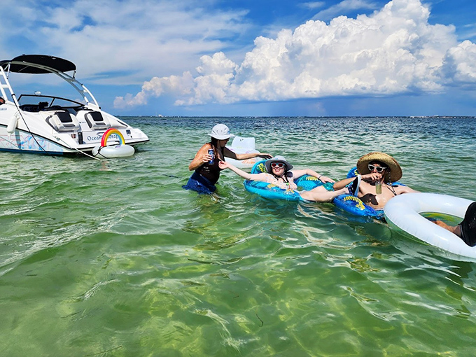 Floating in waters so clear you can count fish like sheep, these lucky visitors have discovered Florida's best-kept swimming secret.