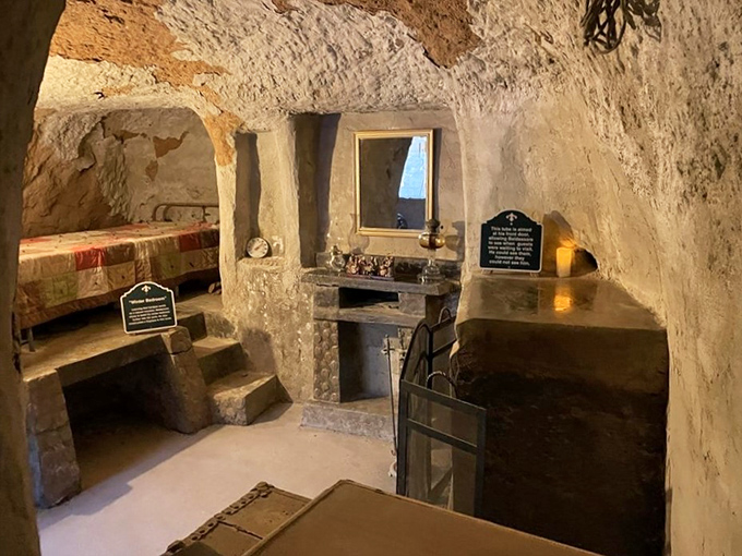 Underground bedroom quarters that redefine "cool sleeping environment." The original temperature-controlled sleeping chamber beats any smart thermostat.