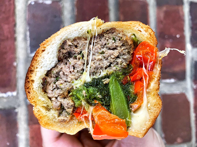 This meatball masterpiece with roasted peppers and greens is what happens when Italian tradition meets Philly attitude.