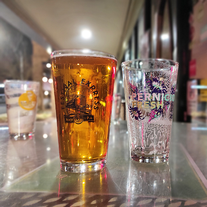 Amber perfection catches the light, telling stories of hops and craftsmanship. A proper pint at The Piper's is both the beginning of an evening and a destination itself.