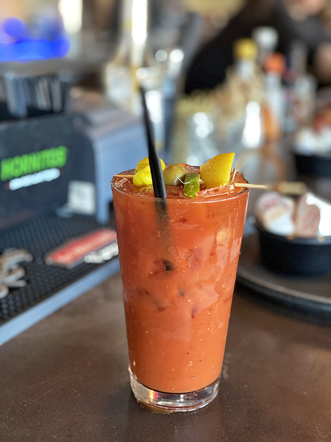 This Bloody Mary isn't just a drink&mdash;it's a liquid salad with attitude. Garnished with enough vegetables to count as your daily serving.