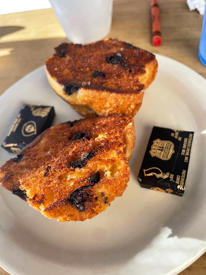 Blueberry muffins with that perfect sugar-crystal crunch &ndash; the kind that leave evidence on your plate and possibly your shirt.