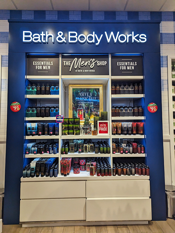 Bath & Body Works' men's section proves that smelling good isn't just for the ladies &ndash; though convincing some guys to use more than bar soap remains challenging.