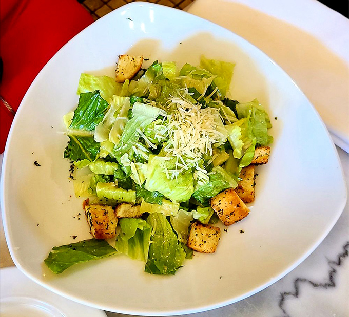 Even a simple Caesar salad gets the respect it deserves here. Fresh, crisp, and proving that classics become classics for good reason.