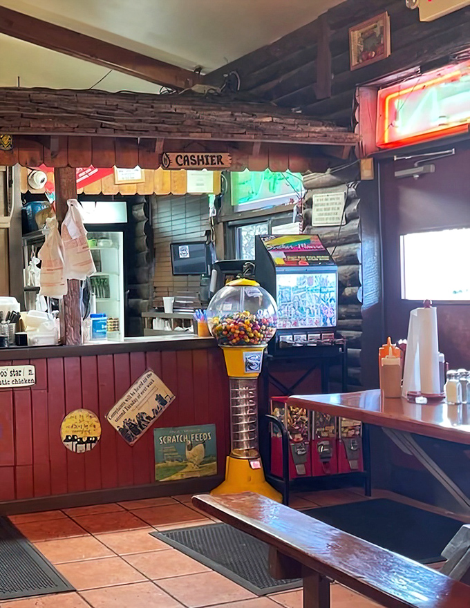 The candy machine and cashier station&mdash;unchanged for years&mdash;remind us that sometimes the best things don't need updating.