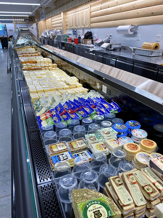 Not so much a cheese display as a dairy dreamscape. More varieties than there are streaming services, and infinitely more satisfying.