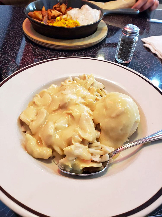 Chicken and noodles that would make your grandmother simultaneously proud and jealous. Comfort food that hugs you from the inside out.