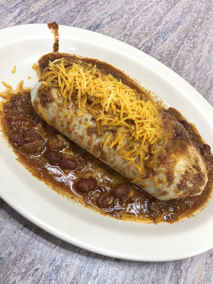 The chili breakfast burrito&mdash;where morning meets afternoon in a cheese-topped flavor explosion that defies traditional breakfast boundaries.