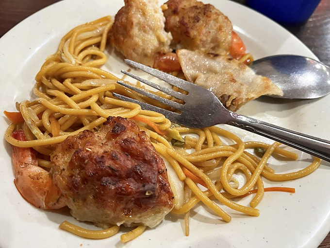 When noodles meet perfectly cooked shrimp, magic happens on your plate in the most delicious way possible.