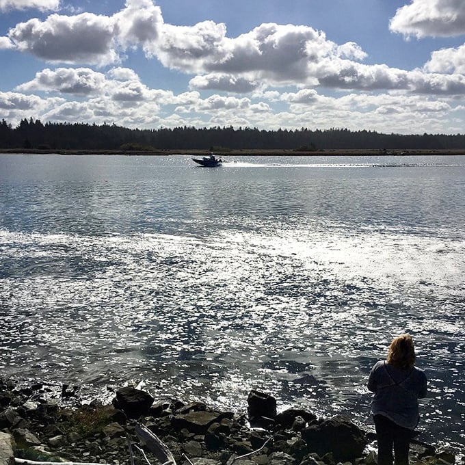 The Coquille River&mdash;where boats create silver wakes and onlookers create lifetime memories of that perfect Oregon afternoon.