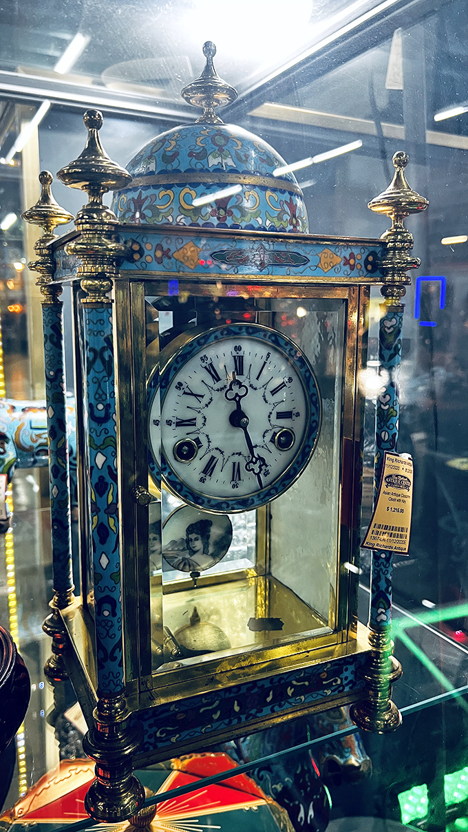 This ornate cloisonn&eacute; clock doesn't just tell time &ndash; it tells stories of craftsmanship from an era when objects were built to become heirlooms.