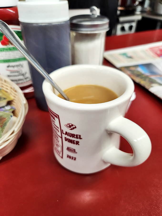 The official chalice of morning ambition, branded with pride and filled with liquid motivation that keeps Southbury running.