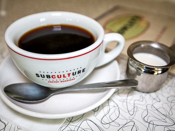 Coffee served in a proper cup&mdash;because some traditions deserve respect. The perfect companion to whatever comfort food you're about to devour.