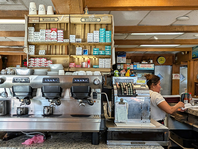 The coffee station&mdash;where morning dreams are brewed and afternoon slumps go to die. Cuban coffee: Miami's legal stimulant of choice.