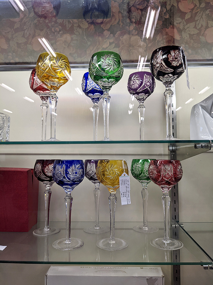 These jewel-toned wine glasses elevate even Tuesday night's bargain bottle to special occasion status. Cheers to drinking with style!