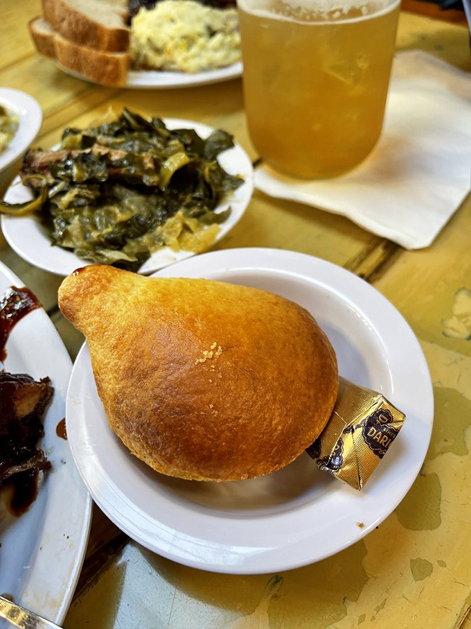 Cornbread that walks the perfect line between sweet and savory. The ideal tool for sopping up every last drop of sauce.