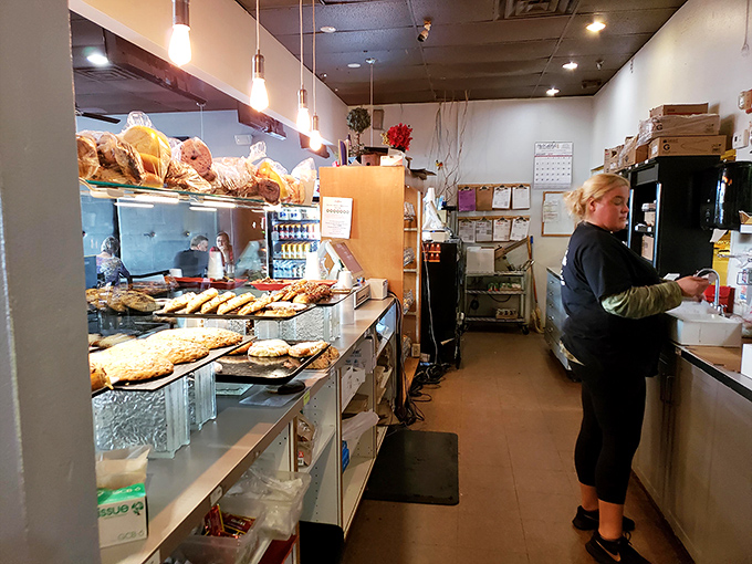 Behind every great bagel shop is a counter where the magic happens, fresh batches emerging throughout the day.