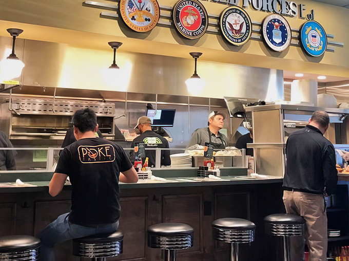 Where the magic happens&mdash;the counter seats offer front-row tickets to the culinary show. Dinner and a performance for the price of one.
