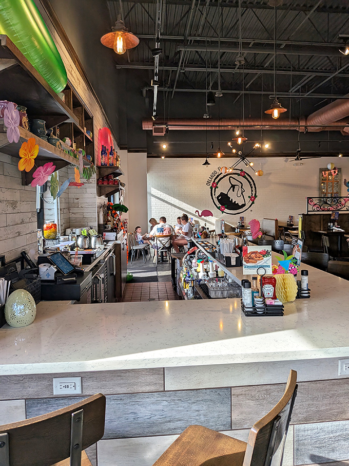Where breakfast magic happens&mdash;colorful decorations and copper accents make even waiting for your food part of the experience.